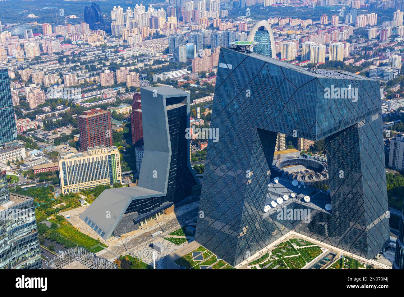 Landmark CCTV Beijing CBD central business district Stock Photo - Alamy