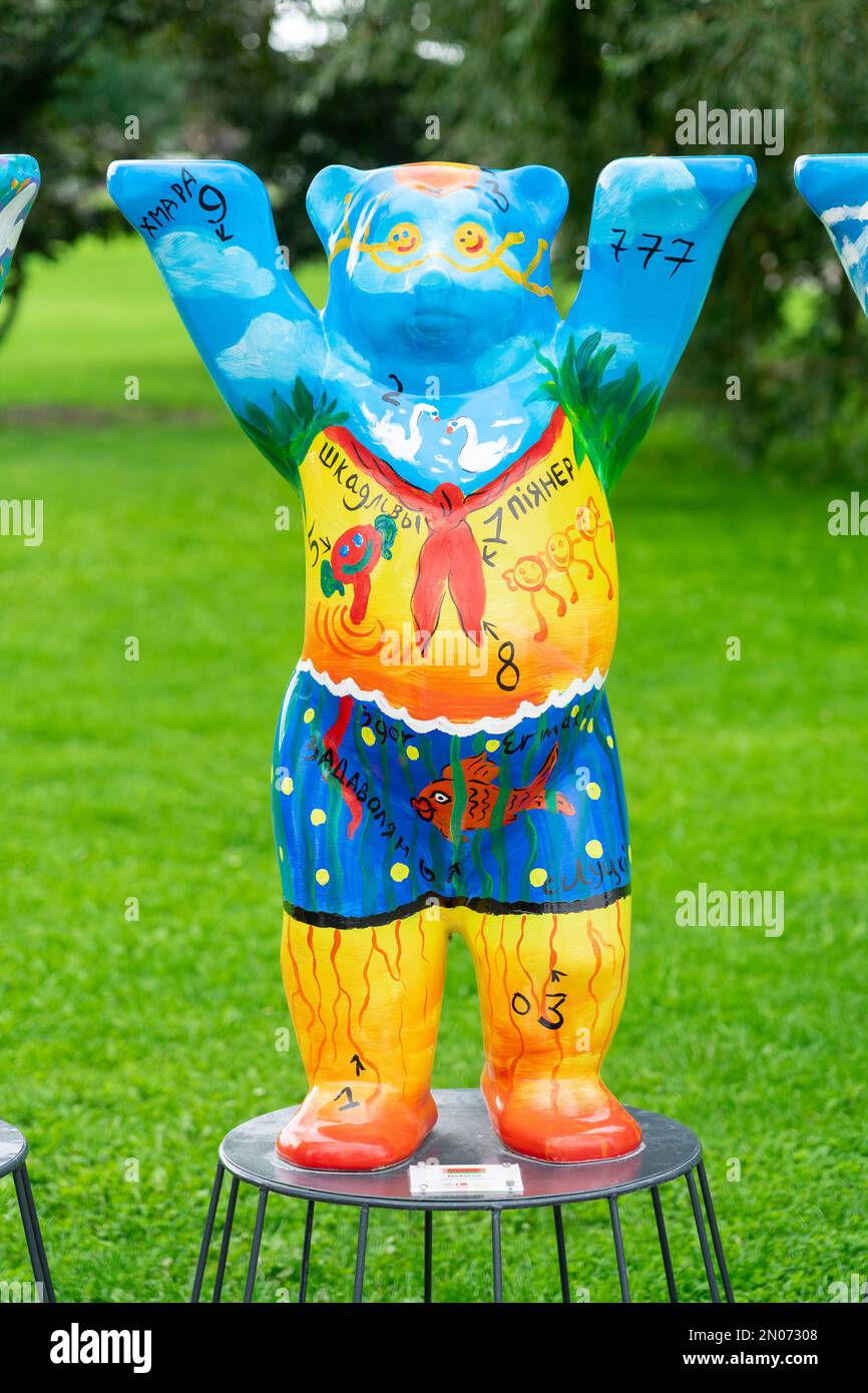 BERLIN - AUGUST 29, 2022: Bear as a symbol of Berlin in original and ...