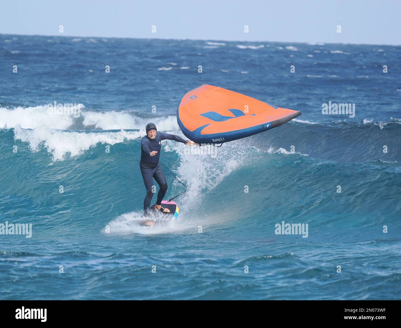 A growing new water sport is wing foiling, this looks like some serious ...