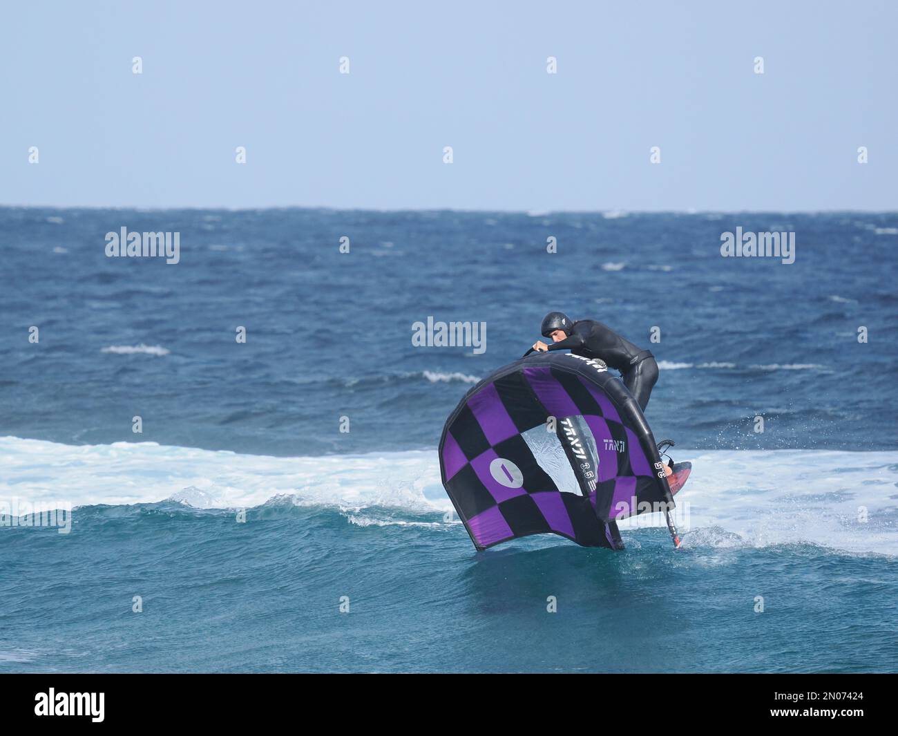 A growing new water sport is wing foiling, this looks like some serious ...