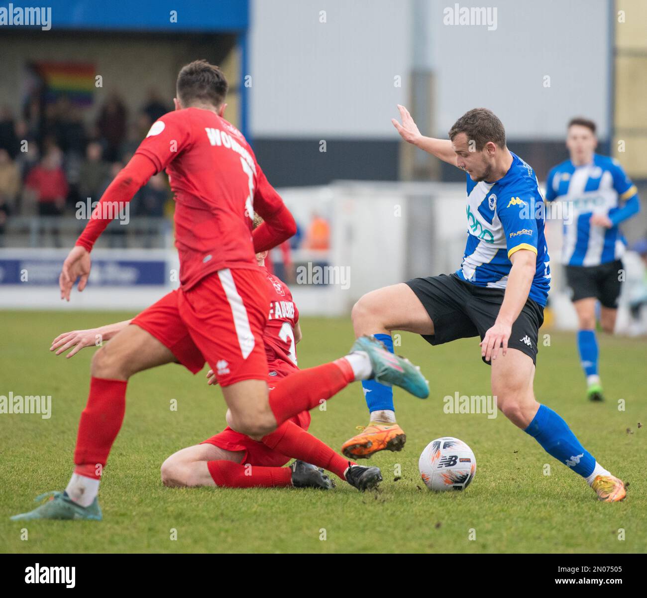 Chester, Cheshire, England. 4th February 2023. Chester's Anthony Dudley ...
