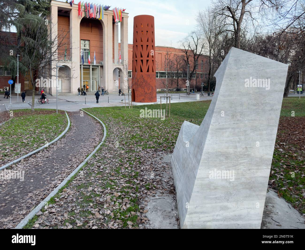 the Triennale di Milano design museum, form a distance, Milan, Italy ...