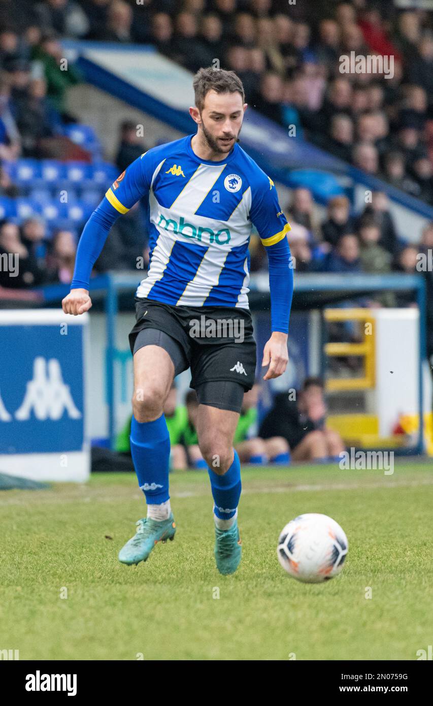 Chester, Cheshire, England. 4th February 2023. Chester's Adam Thomas ...