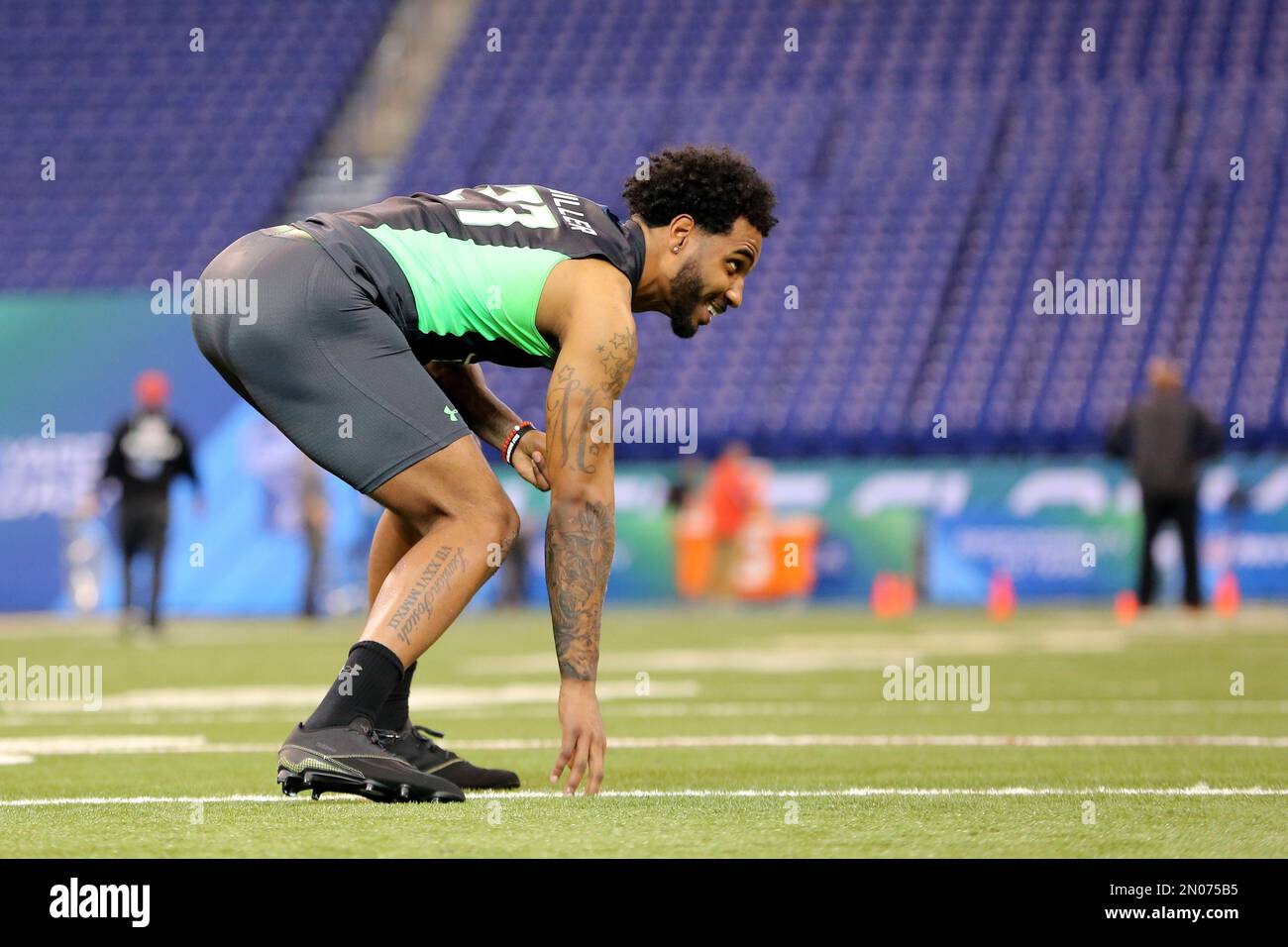 Ohio State receiver Braxton Miller performs a drill at the NFL football ...
