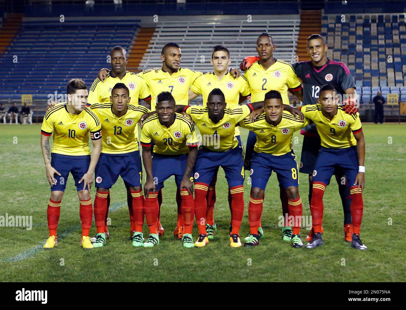 The Colombia team poses for a photo prior to their international ...
