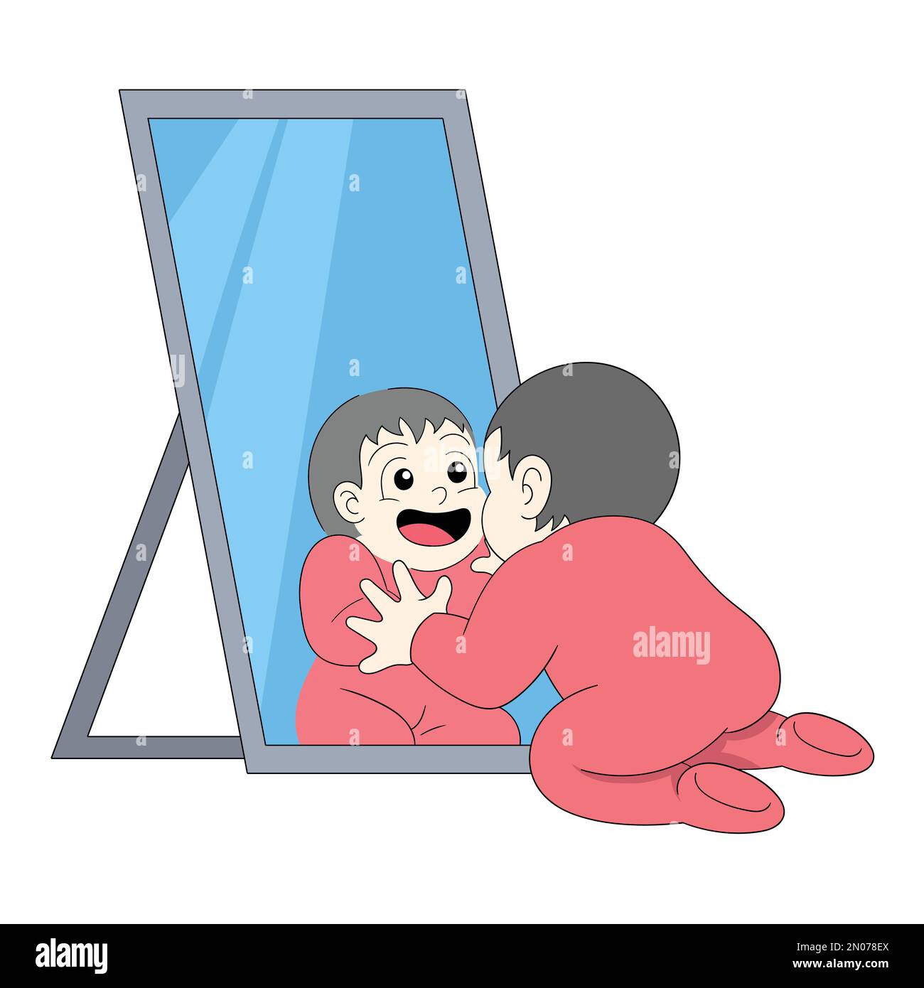 Mirror cartoon hi-res stock photography and images - Alamy