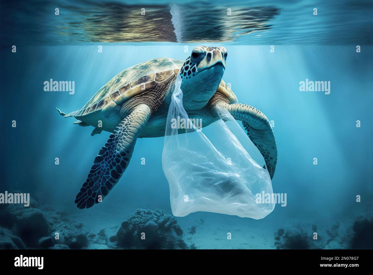 Plastic Bags Ocean Turtle