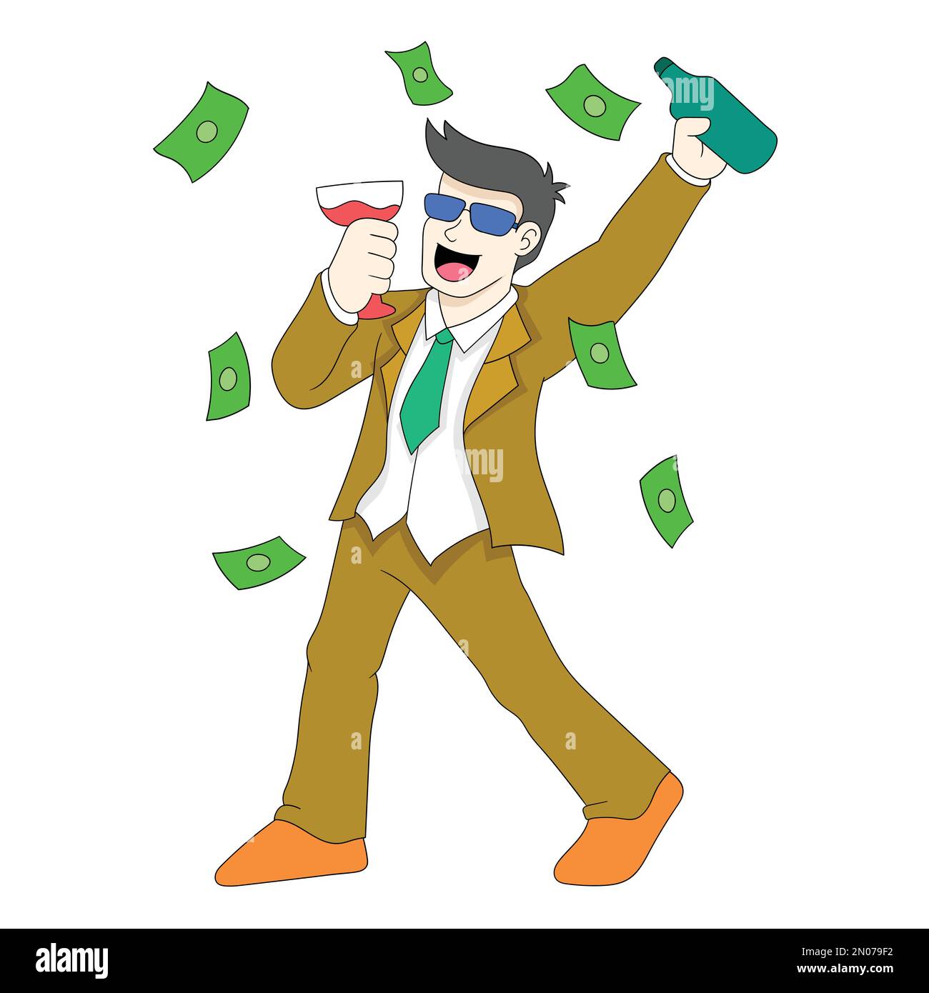 Business people celebrating success Stock Vector Images - Alamy