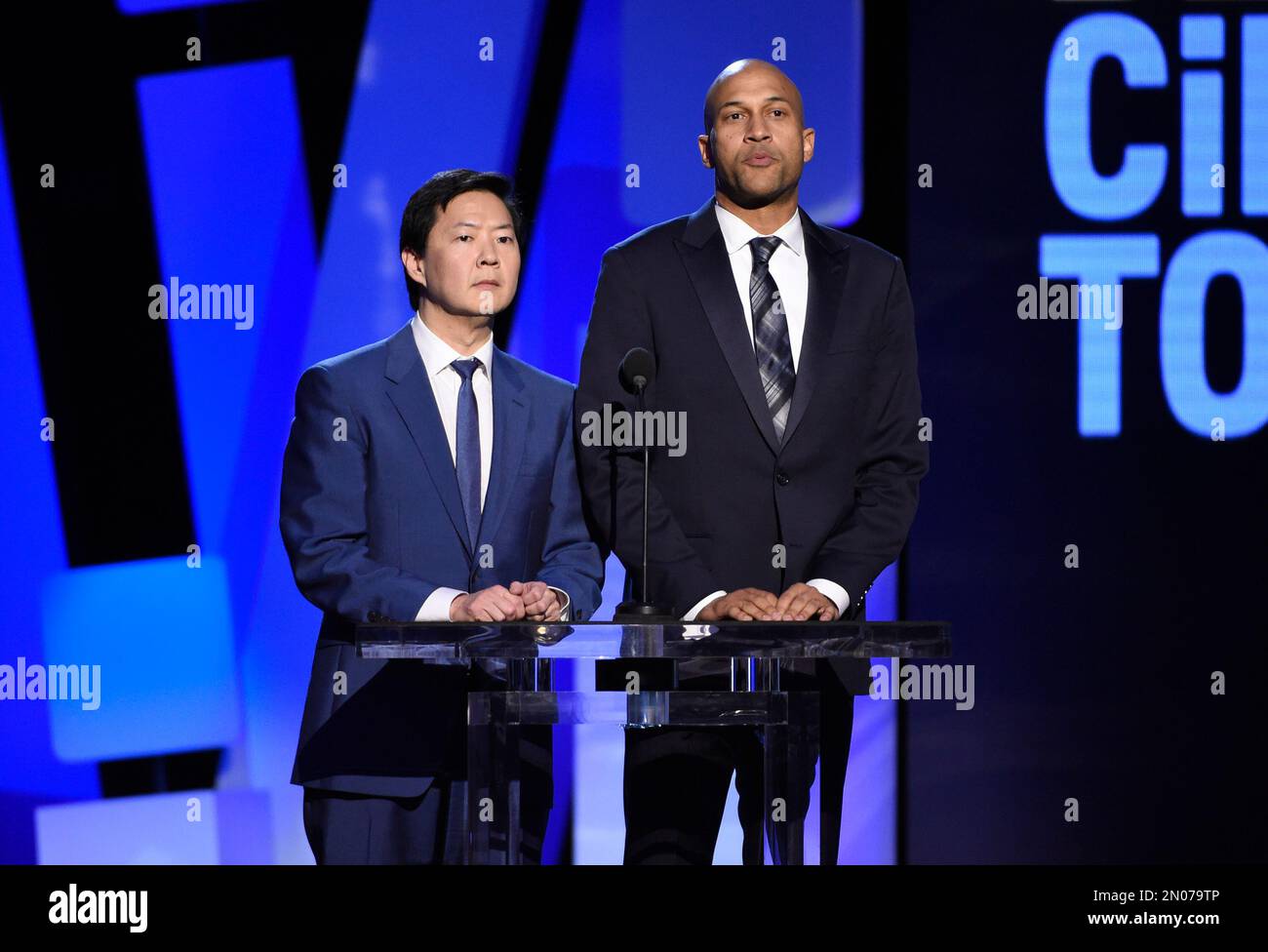 Ken Jeong, left, and Keegan-Michael Key presents the award for best ...