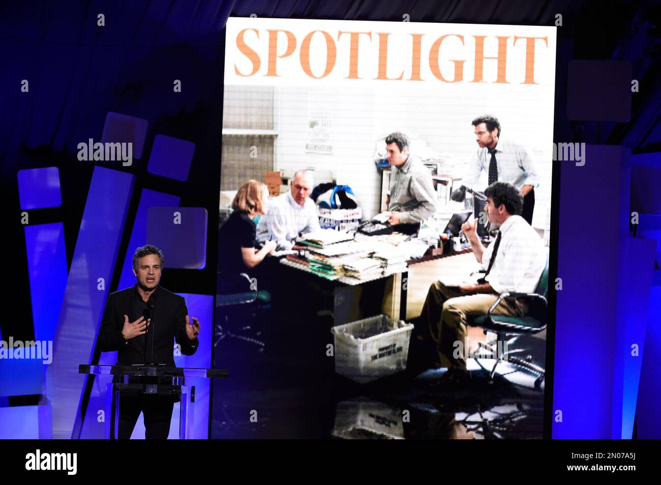 Mark Ruffalo speaks at the Film Independent Spirit Awards on Saturday ...