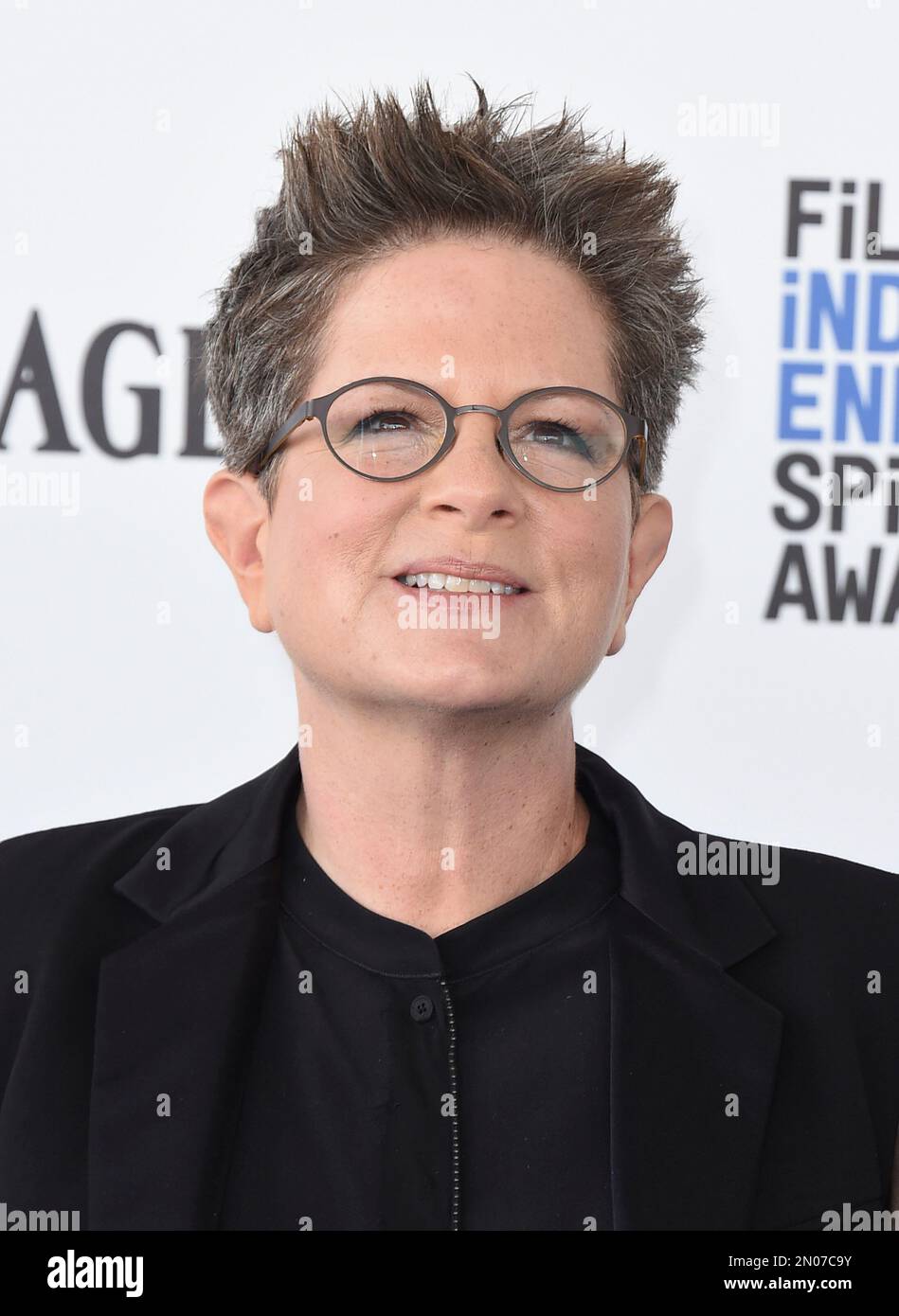 Phyllis Nagy arrives at the Film Independent Spirit Awards on Saturday ...