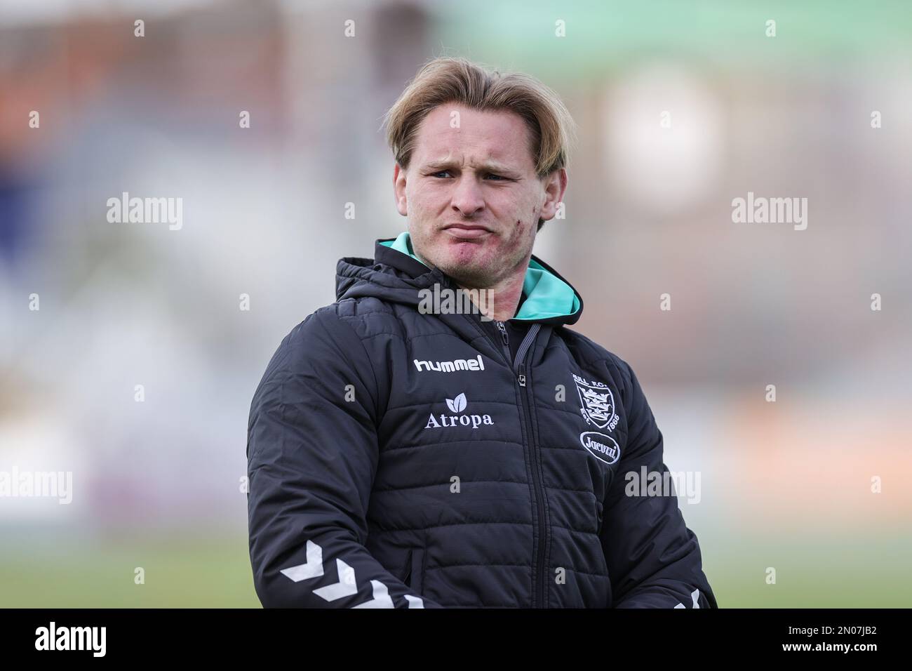 Brad Dwyer #33 of Hull FC during the Rugby League Pre Season match ...