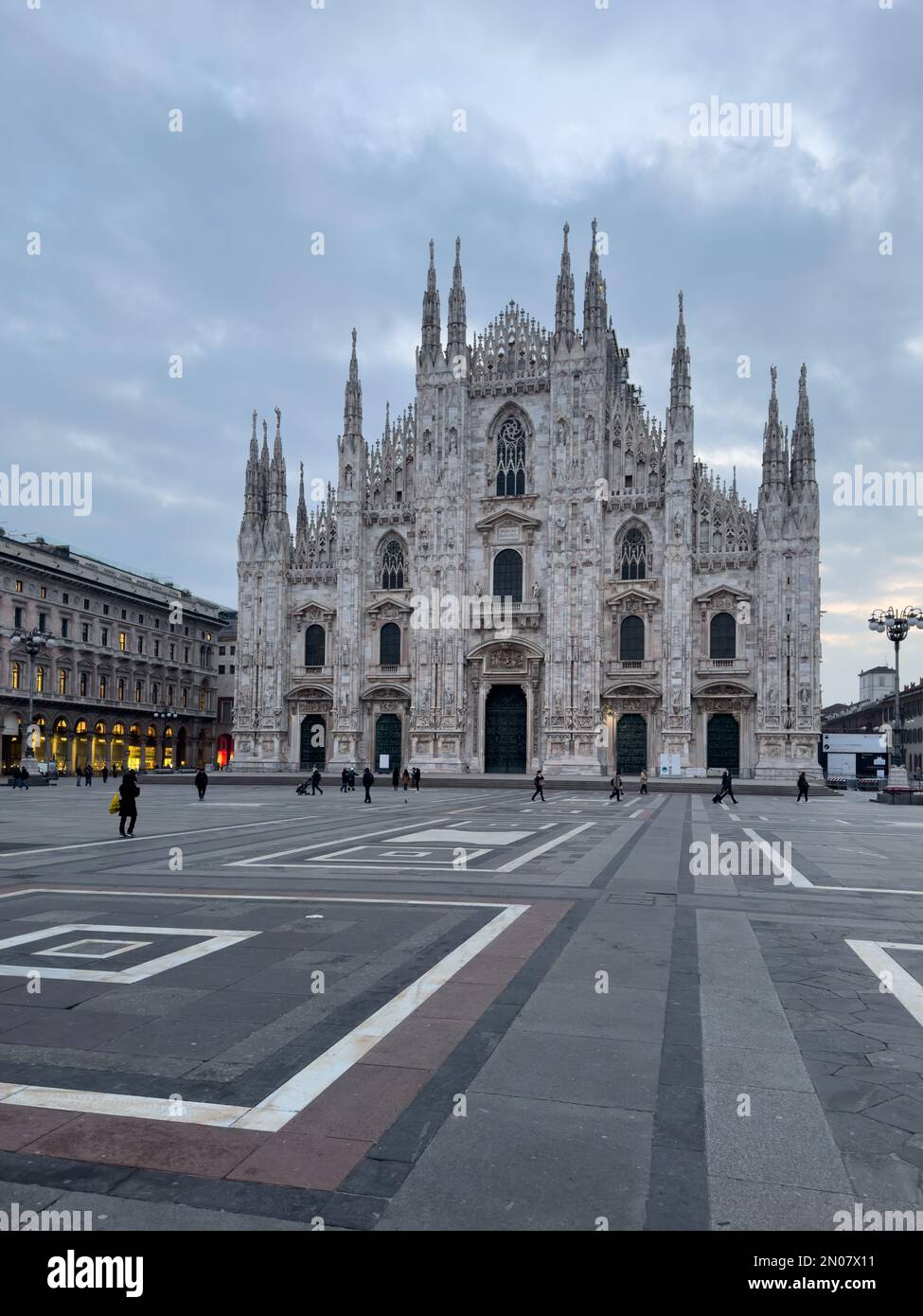 the Duomo of Milan and it's square, Milan, Italy Stock Photo - Alamy