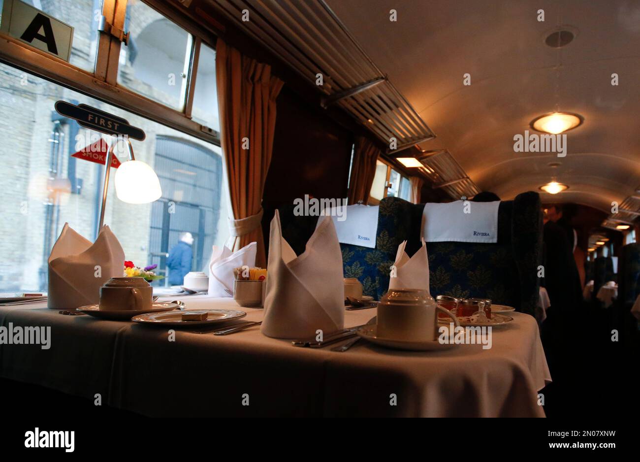 The interior of the first class carriage attached to the The Flying ...
