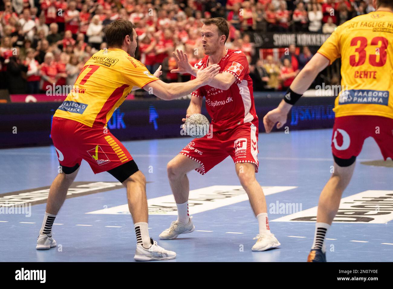 Aalborg, Denmark. 04th Feb, 2023. Felix Claar (7) of Aalborg Handball ...