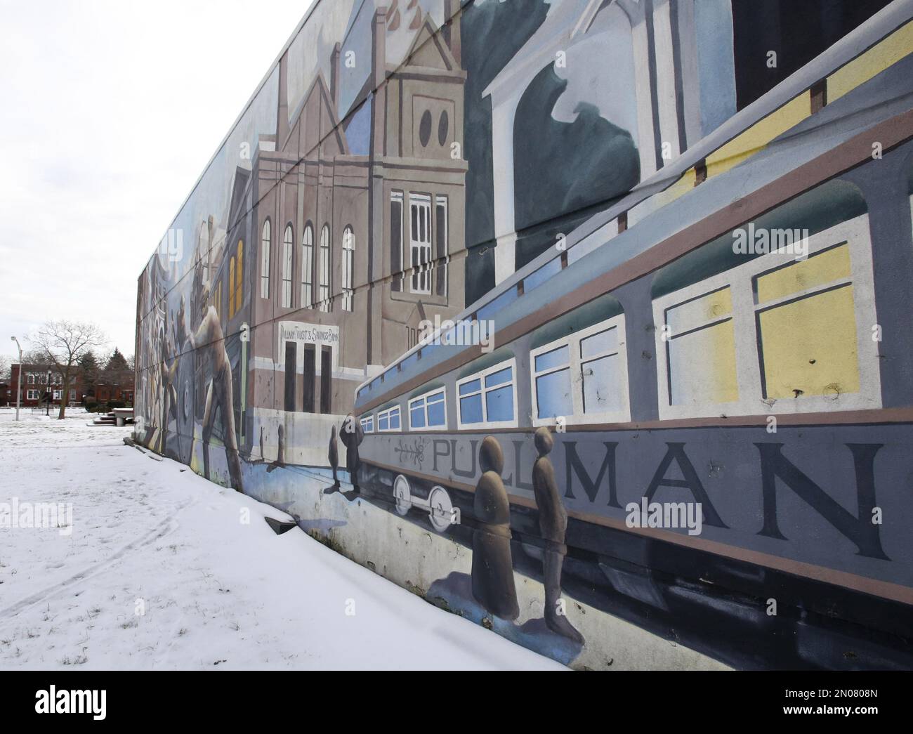 This Thursday, Jan. 7, 2016 photo shows a mural in Chicago's historic ...