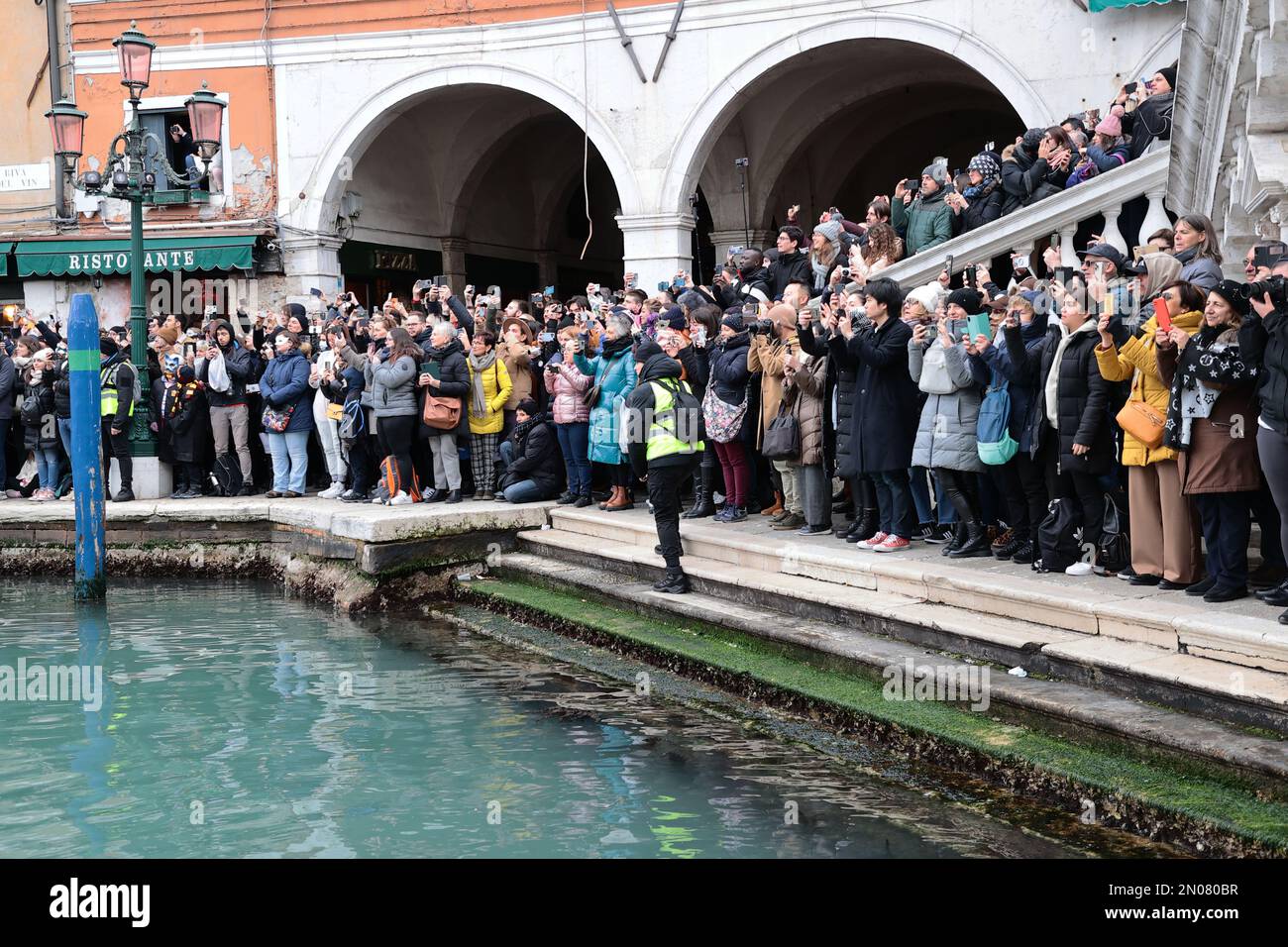 Venice, Italy. 05th Feb, 2023. Masked water procession of the ...