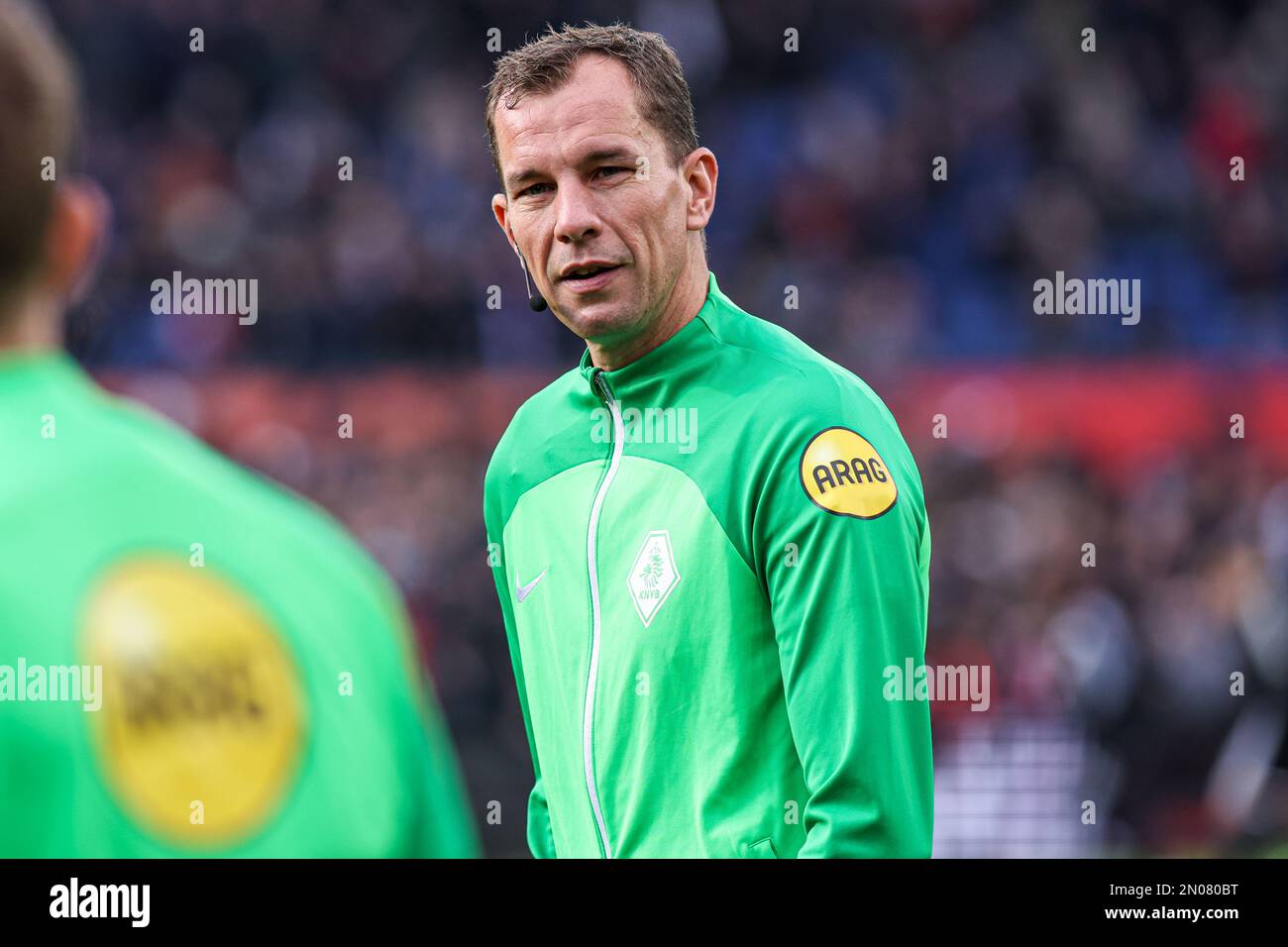 ROTTERDAM, NETHERLANDS - FEBRUARY 5: assistant referee Hessel Steegstra ...