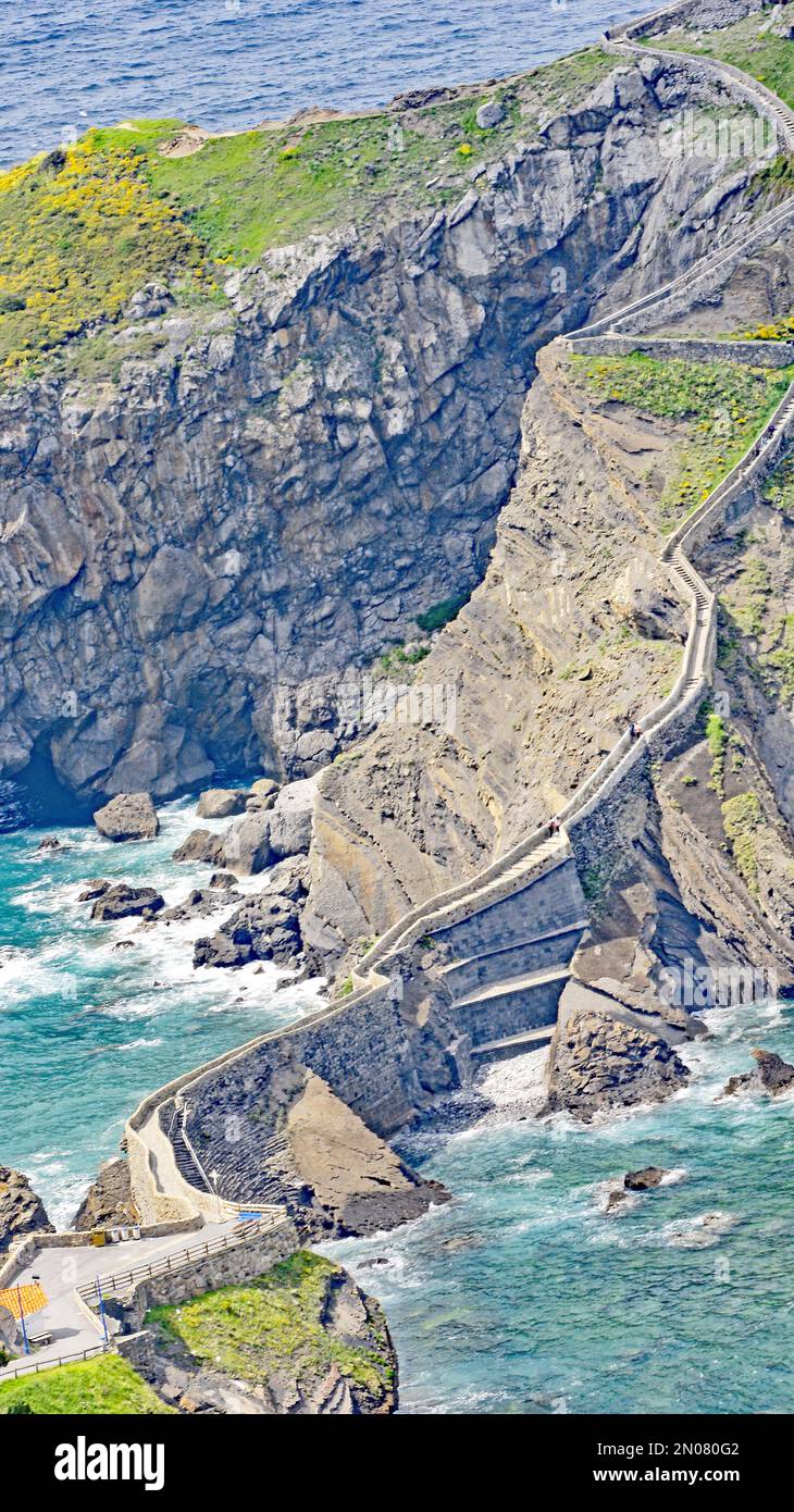 Rock of Gaztelugatxe in Bermeo, Biscay, Basque Country, Spain, Europe ...