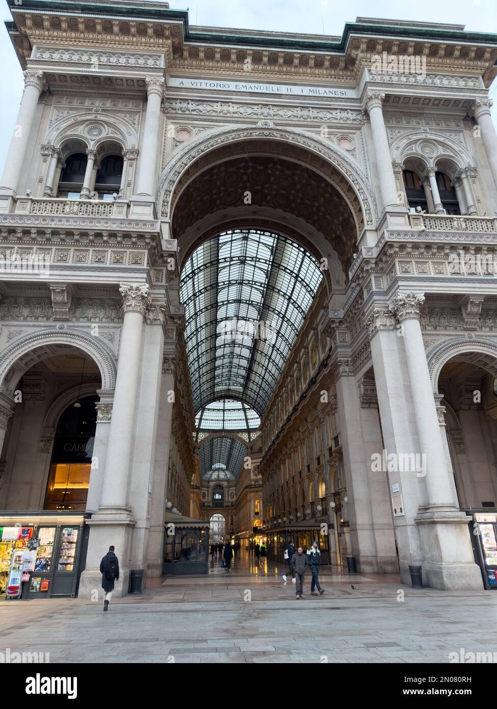 the amazing facade of the Galleria Vittorio Emanuele II, Milan, Italy ...