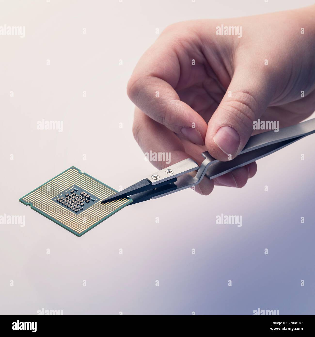 Technician fixing computer. Repair and upgrade concept of laptop ...