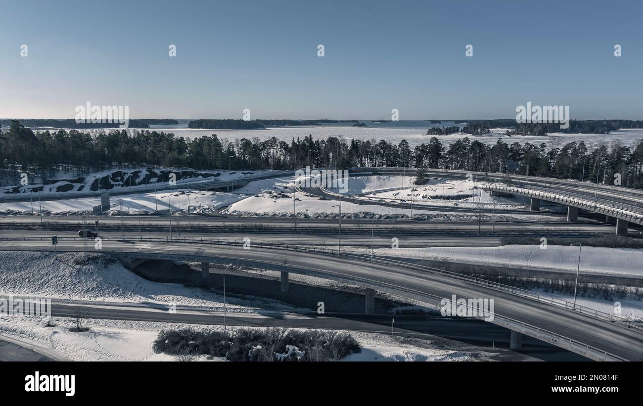 Highway intersection birds eye view hi-res stock photography and images ...