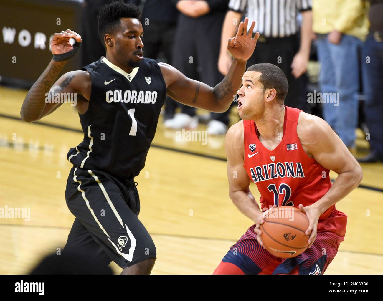 Arizona forward Ryan Anderson looks to drive on Colorado's Wesley ...
