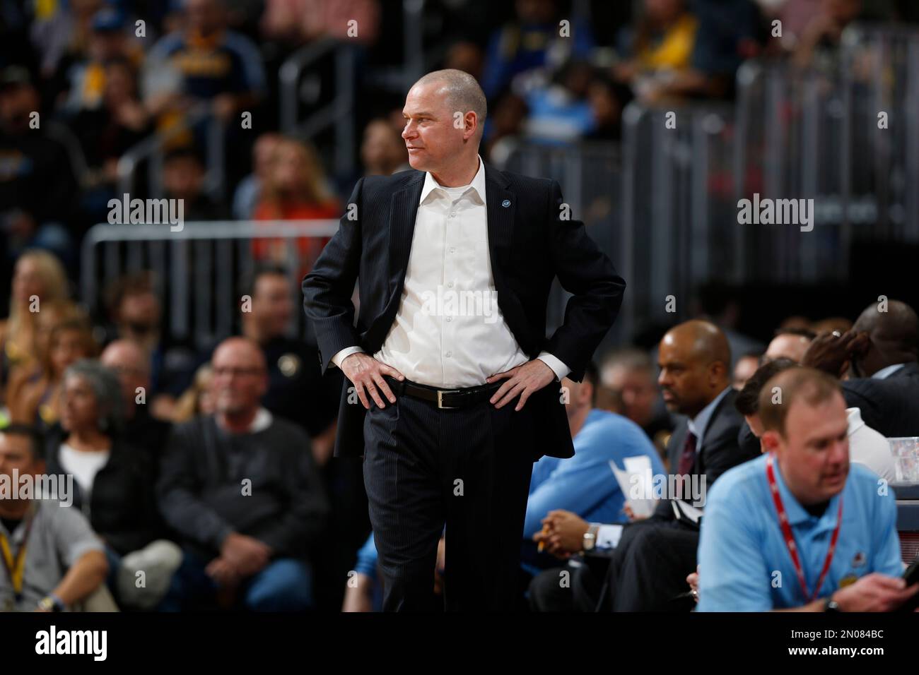 Denver Nuggets head coach Michael Malone in the second half of an NBA ...