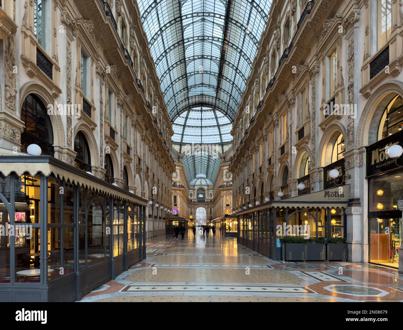 the beautiful "Galleria VIttorio Emanuele II", Milan, Italy Stock Photo ...