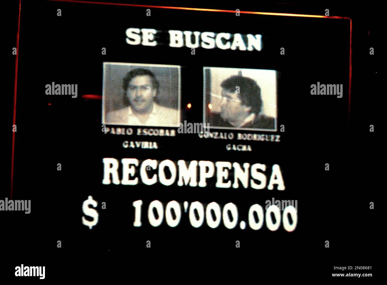 Televised offer by the Colombian government for drug kingpin Pablo ...