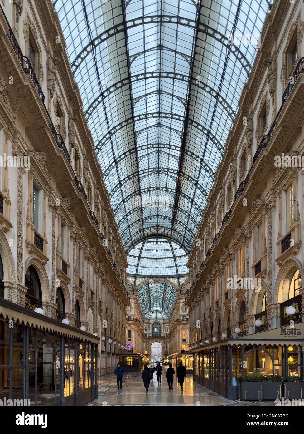 the beautiful "Galleria VIttorio Emanuele II", Milan, Italy Stock Photo ...