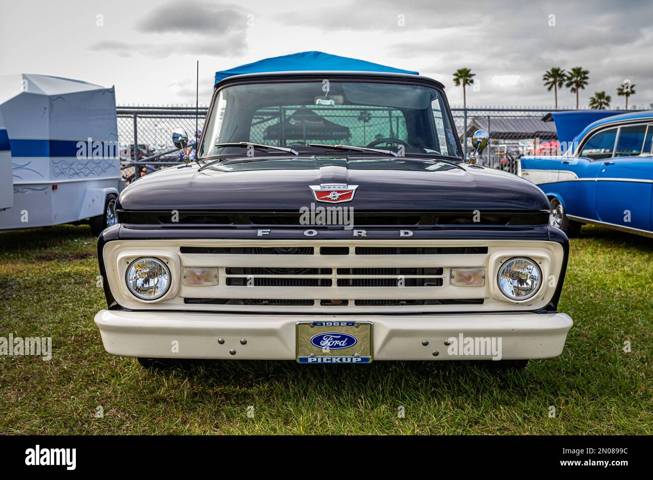 Daytona Beach, FL - November 26, 2022: Low perspective front view of a ...