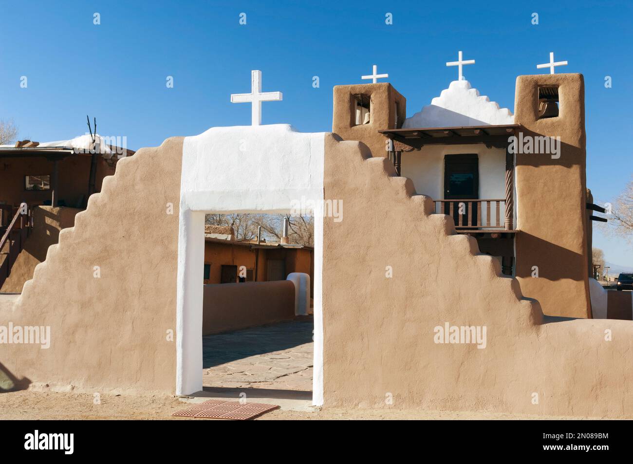 Historic San Geronimo de Taos Spanish Mission in Taos Pueblo Native ...