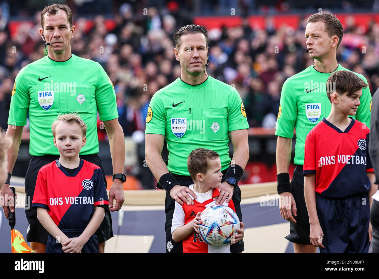 ROTTERDAM, NETHERLANDS - FEBRUARY 5: assistant referee Hessel Steegstra ...
