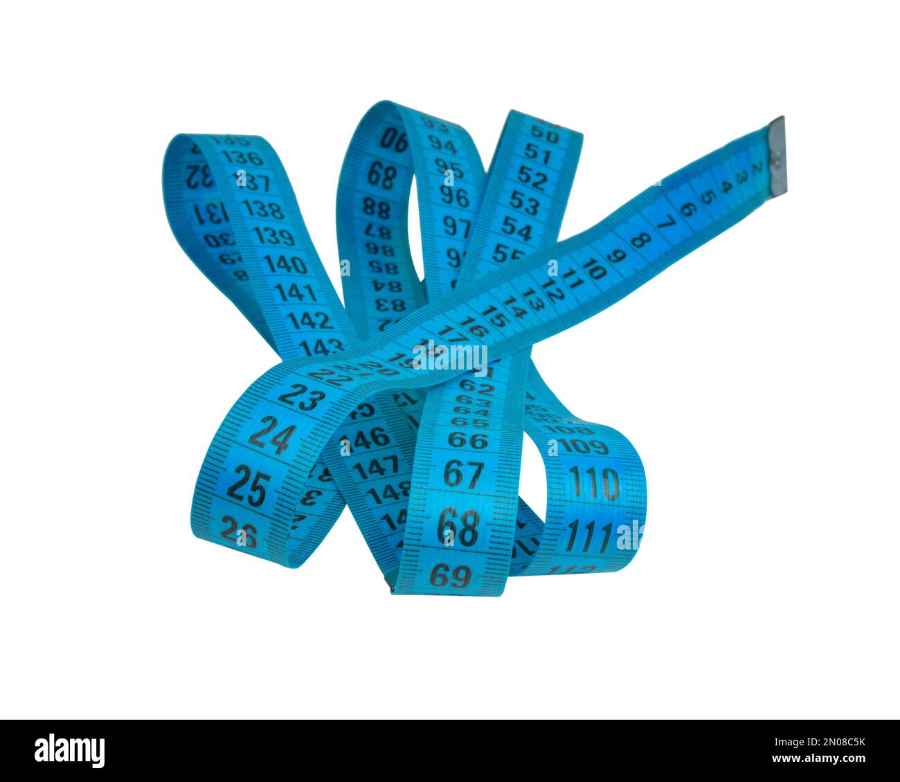 Measuring tape centimeter long isolated on the white background Stock ...