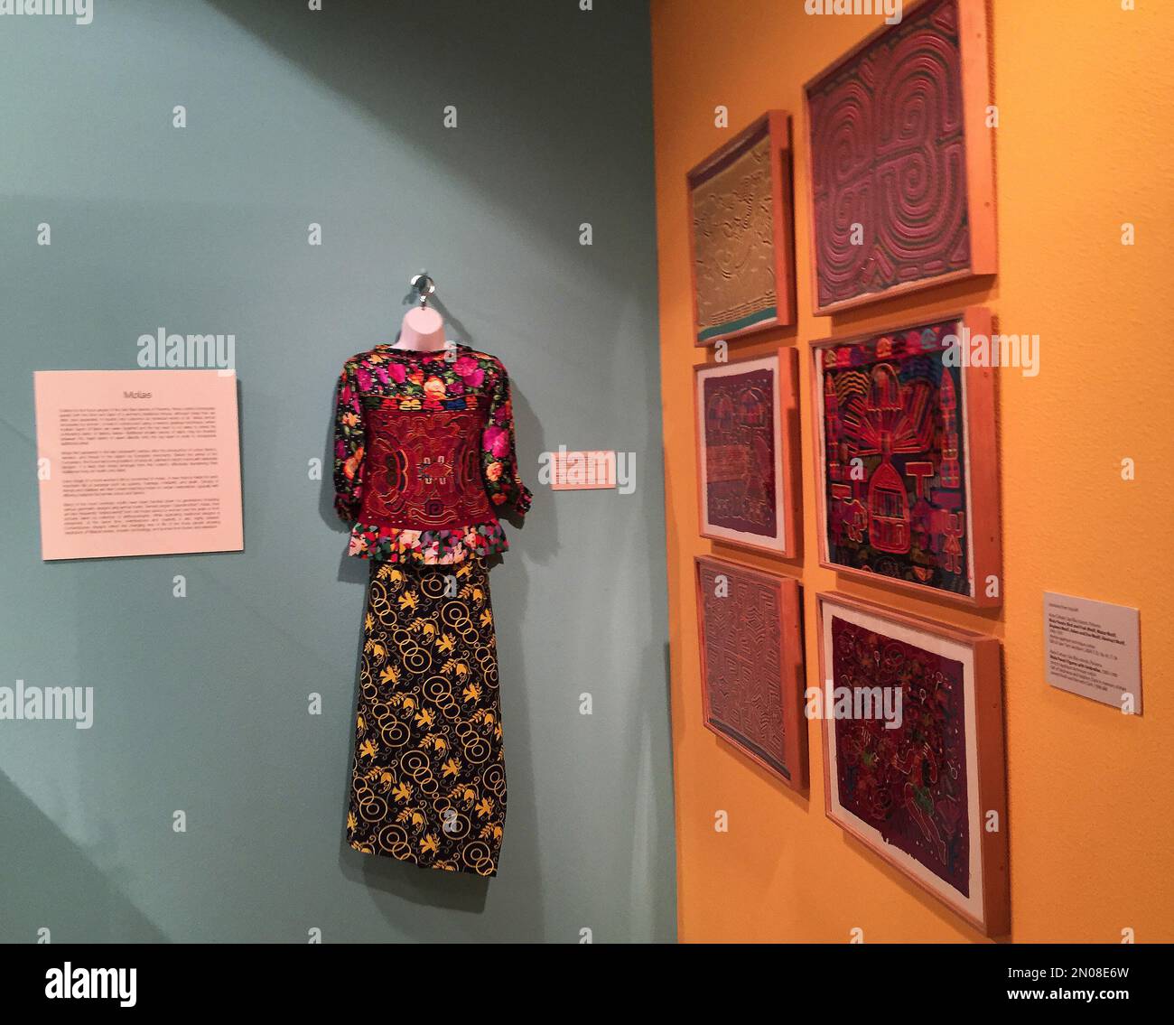 This Oct 1, 2015 photo shows an example of mola, a sewing tradition of ...