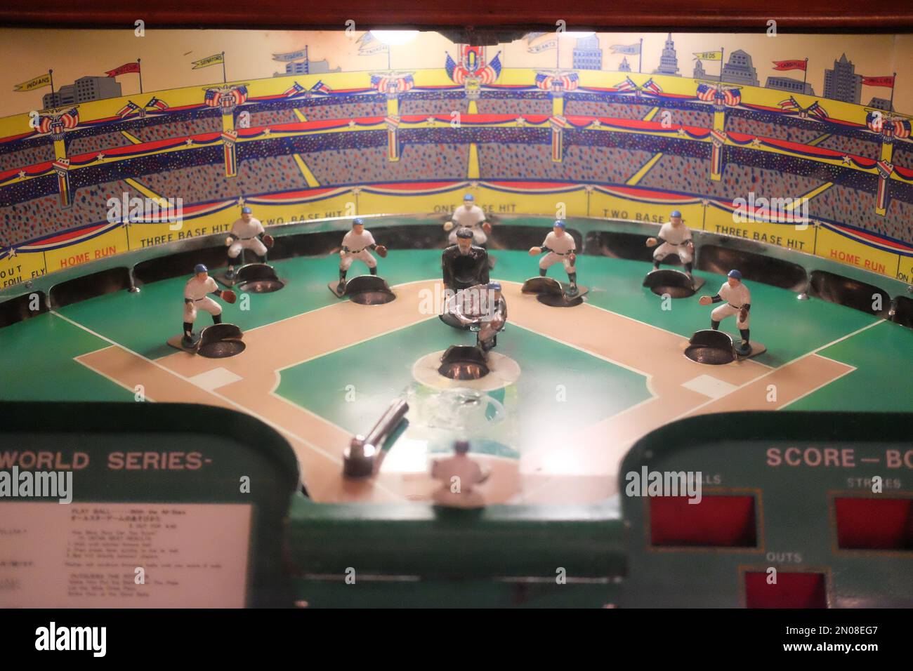 Retro Baseball Game Machine Mechanism Stock Photo - Alamy