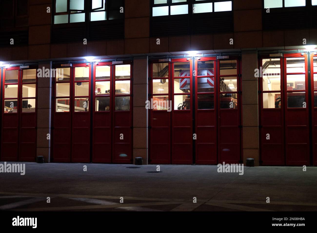 Fire station at night hi-res stock photography and images - Alamy