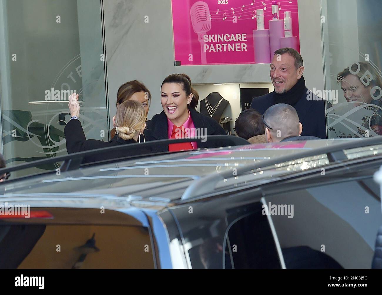 Sanremo, . 05th Feb, 2023. Sanremo, 73rd Italian Song Festival, People ...