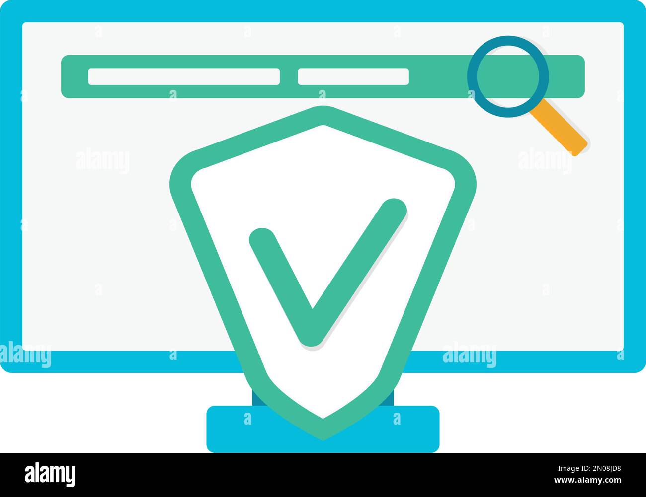 Safe searching, virtual private network icon, service for surfing ...