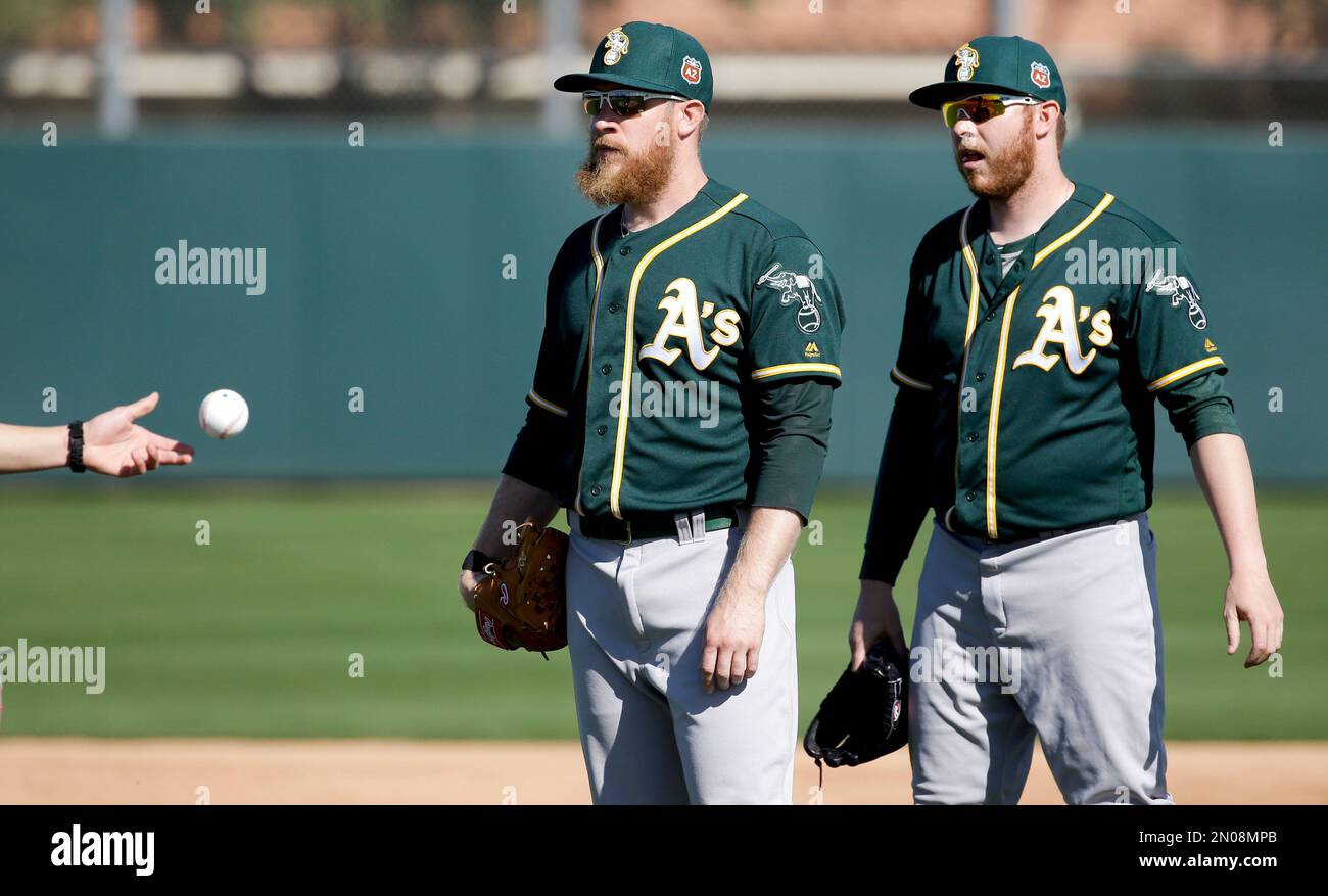 Oakland Athletics relief pitcher Sean Doolittle and his brother Ryan ...