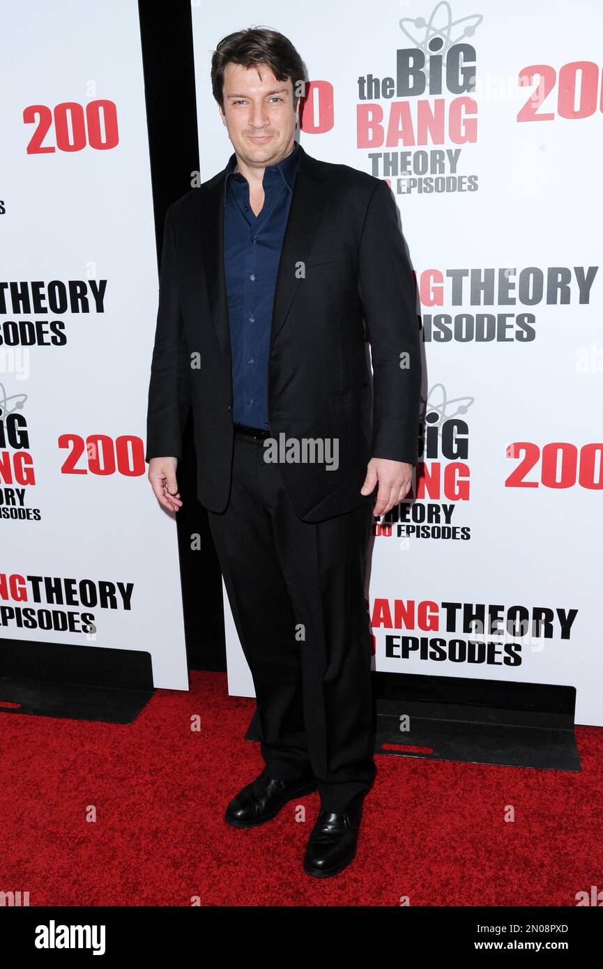 Nathan Fillion attends the 200th Episode Celebration of "The Big Bang ...