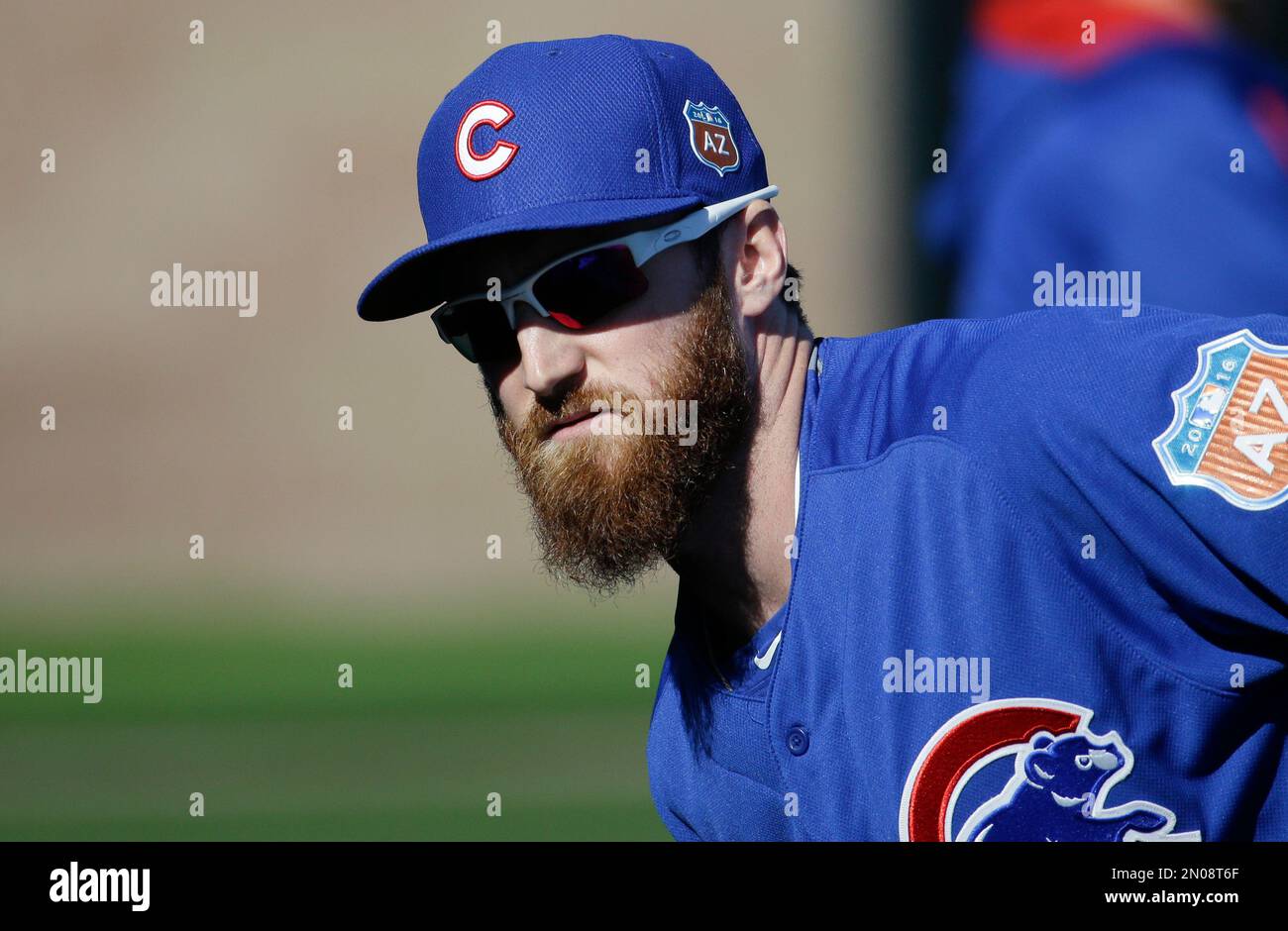 Chicago Cubs relief pitcher Spencer Patton runs during a spring ...