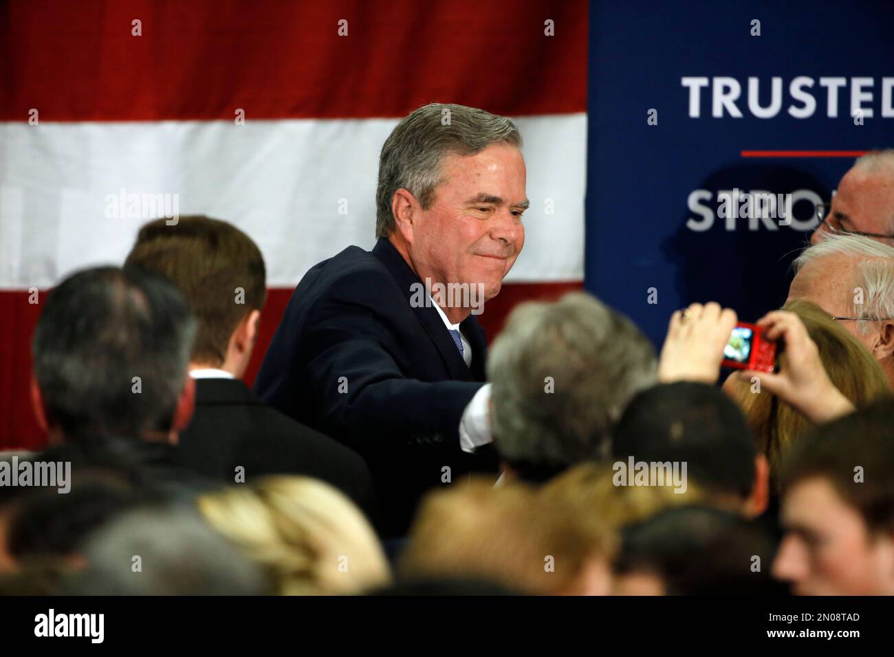 Republican presidential candidate, former Florida Gov. Jeb Bush meets ...