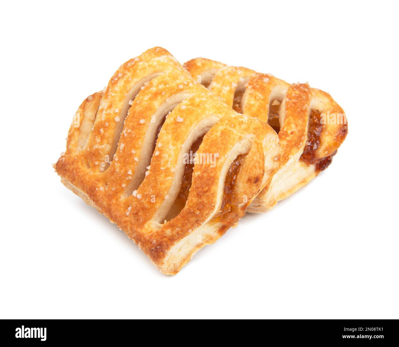 Puff pastry cookies fresh bakery shack isolated on the white background ...