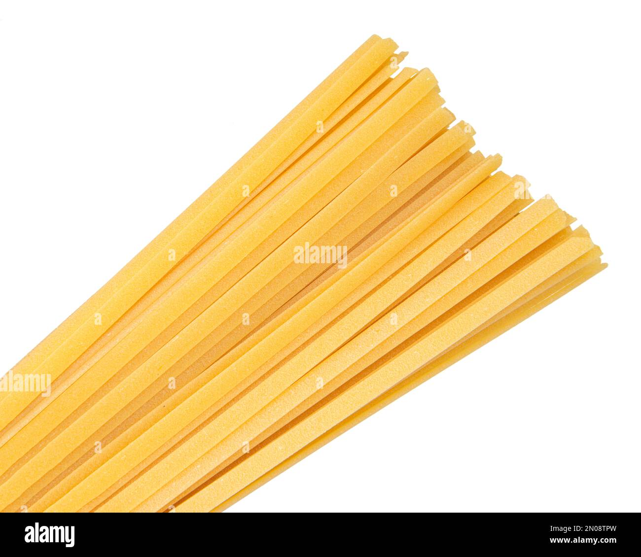 Pasta dry spaghetti italian linguine isolated on the white background ...