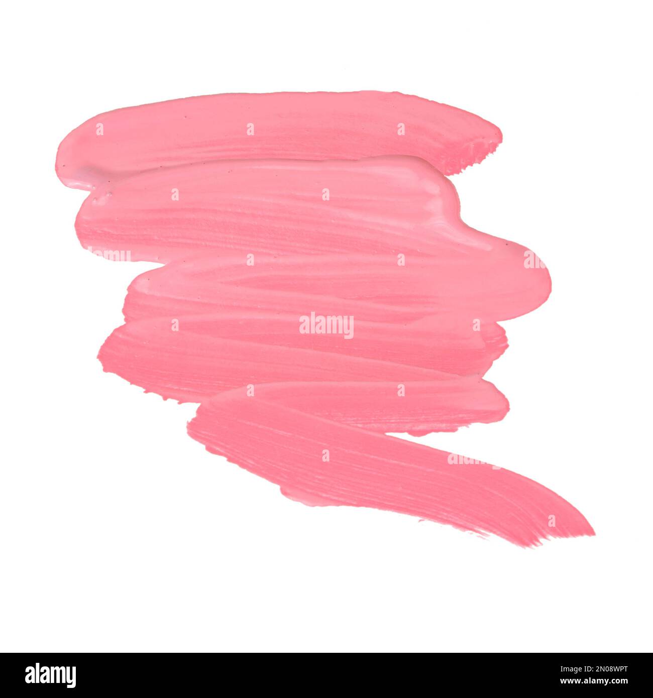 Paint pink sketch track watercolor art border isolated on the white ...