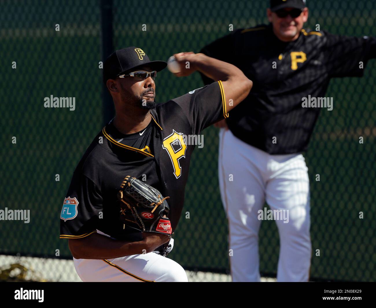 Pittsburgh Pirates pitcher Robert Zarate during a spring training ...