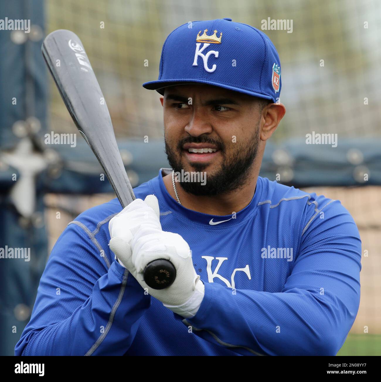 Kansas City Royals' Christian Colon waits to bat during spring training ...