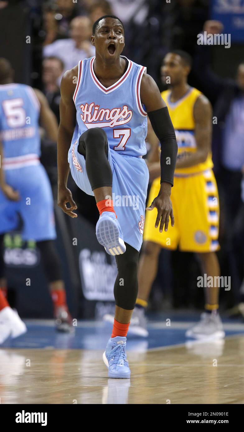 Sacramento Kings guard Darren Collison celebrates after scoring 3-point ...